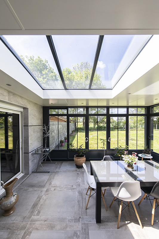 Véranda à toiture plate - Véranda contemporaine - SOKO